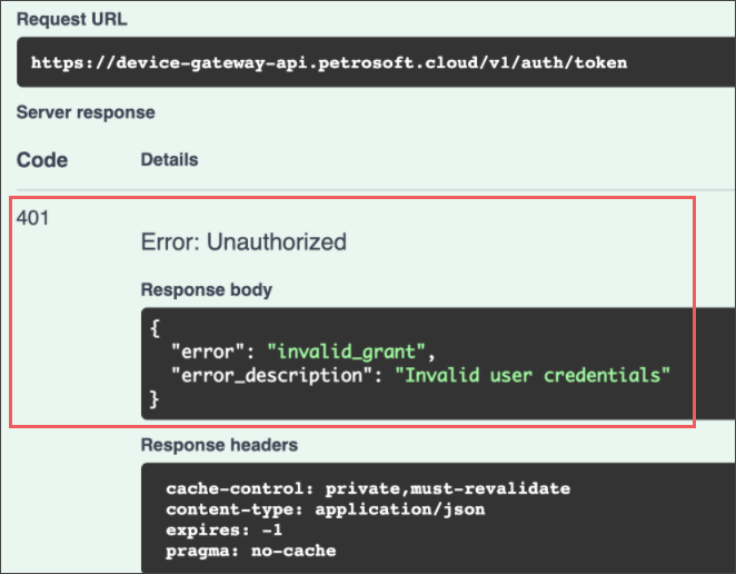 Getting API Authorization Data