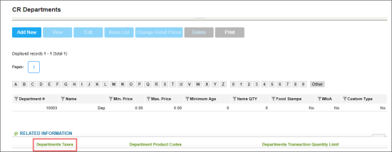 Configuring Tax Settings for Conexxus API