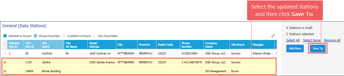 General Station Settings