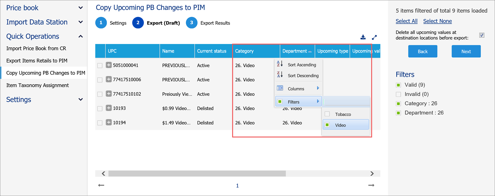 Processing Items with Upcoming PB Changes