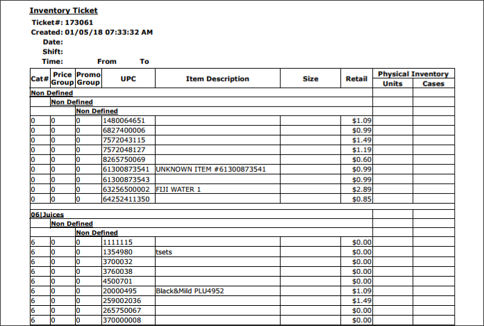 Processing Cycle Count Tickets for Spot Inventory Checks