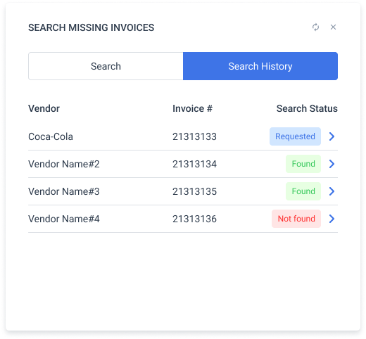 Searching for Missing Invoices