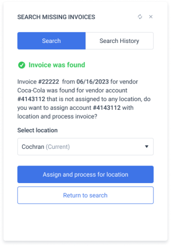 Searching for Missing Invoices