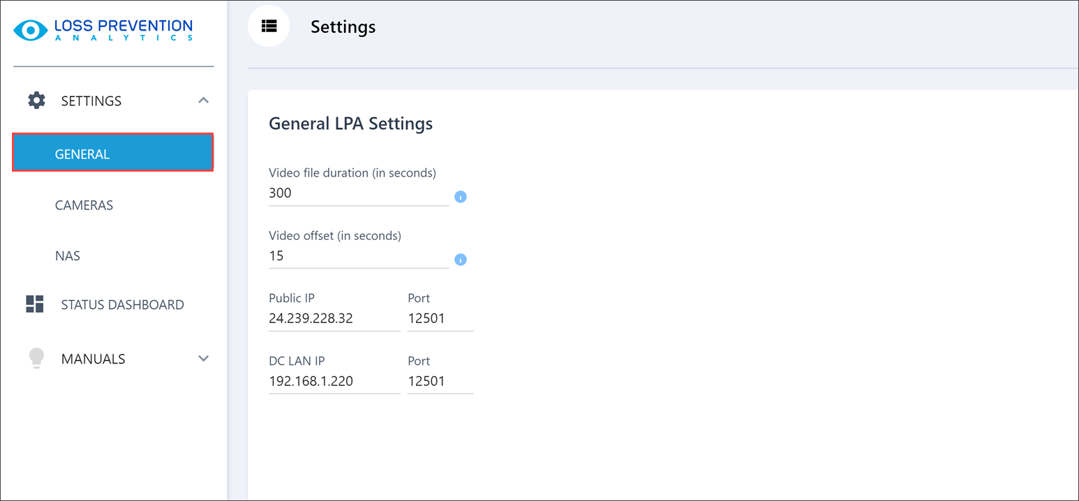 Configuring LPA Settings in the LPA Dashboard