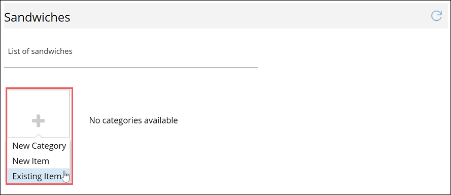 Setting Up Recipe Items and Adding Items to the Menu
