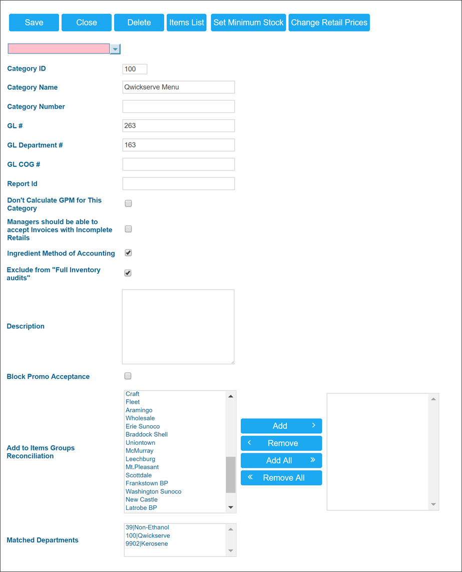 Setting Up a Category