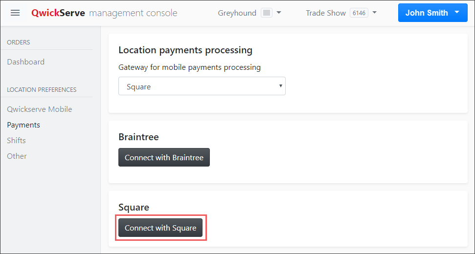 Enabling Payments at Square Terminals