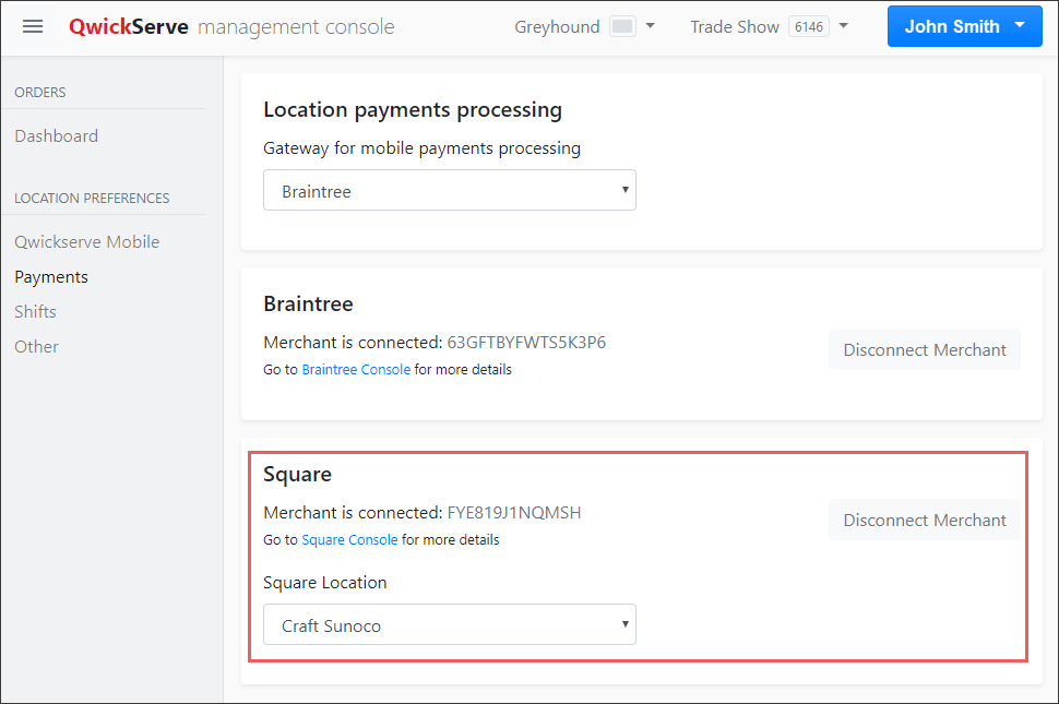 Enabling Payments at Square Terminals