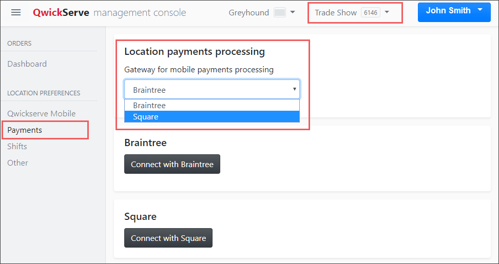 Enabling Payments at Square Terminals
