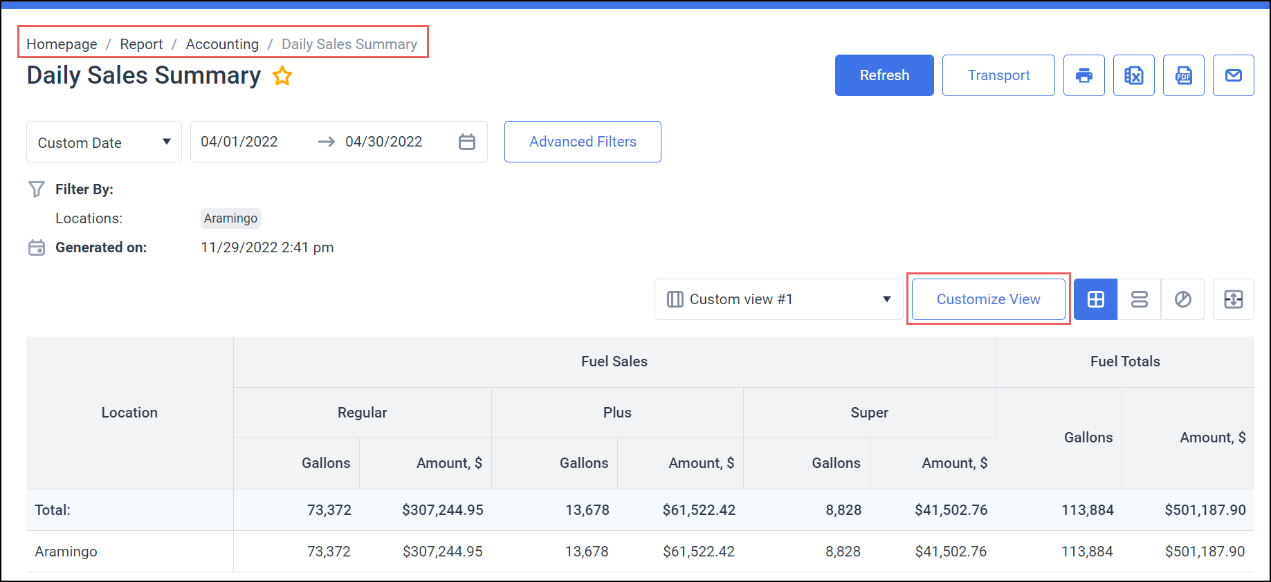 Managing Custom Views