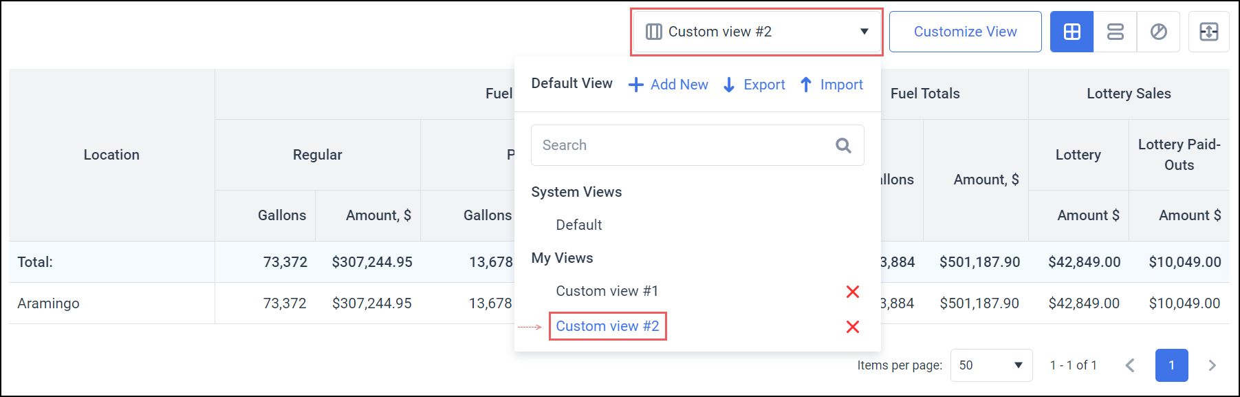 Managing Custom Views