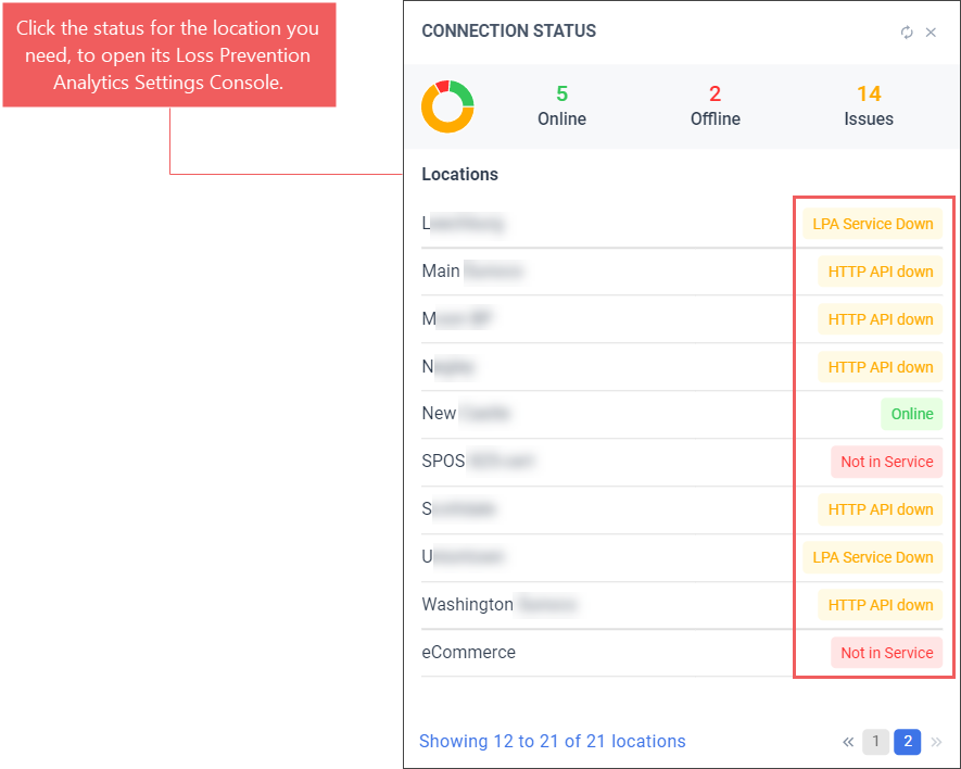 Connection Status Widget