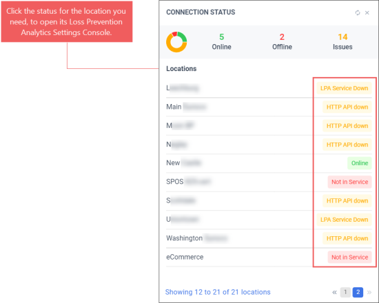 Connection Status Widget