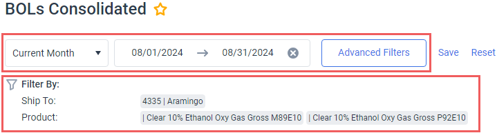 BOLs Consolidated Report