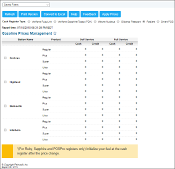 Gasoline Prices Management Report