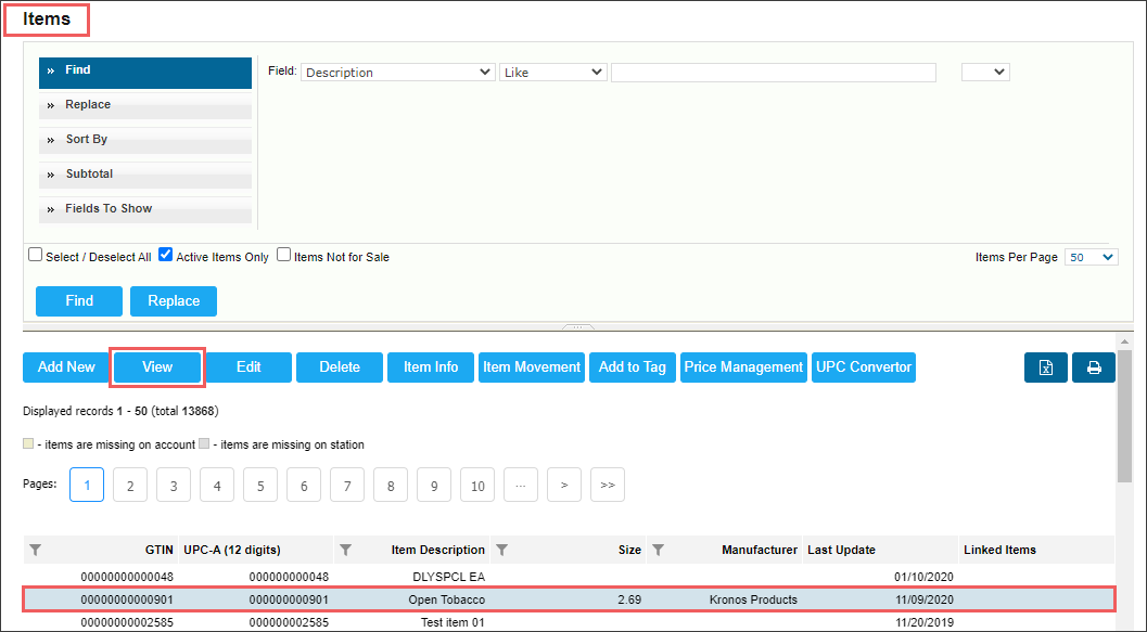 Working with the Item Checker Report at the Account Level