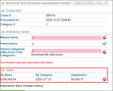 Troubleshooting Non-Itemized Adjustments