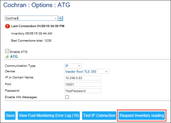 Station ATG Settings