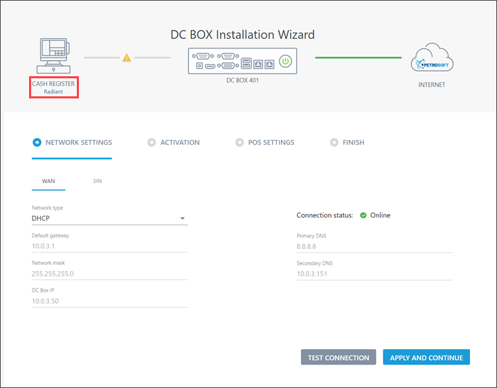 Accessing the POS/BOS Push Synchronization Module