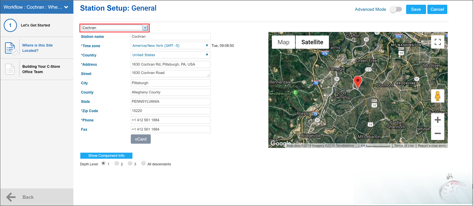 Reviewing Location Settings